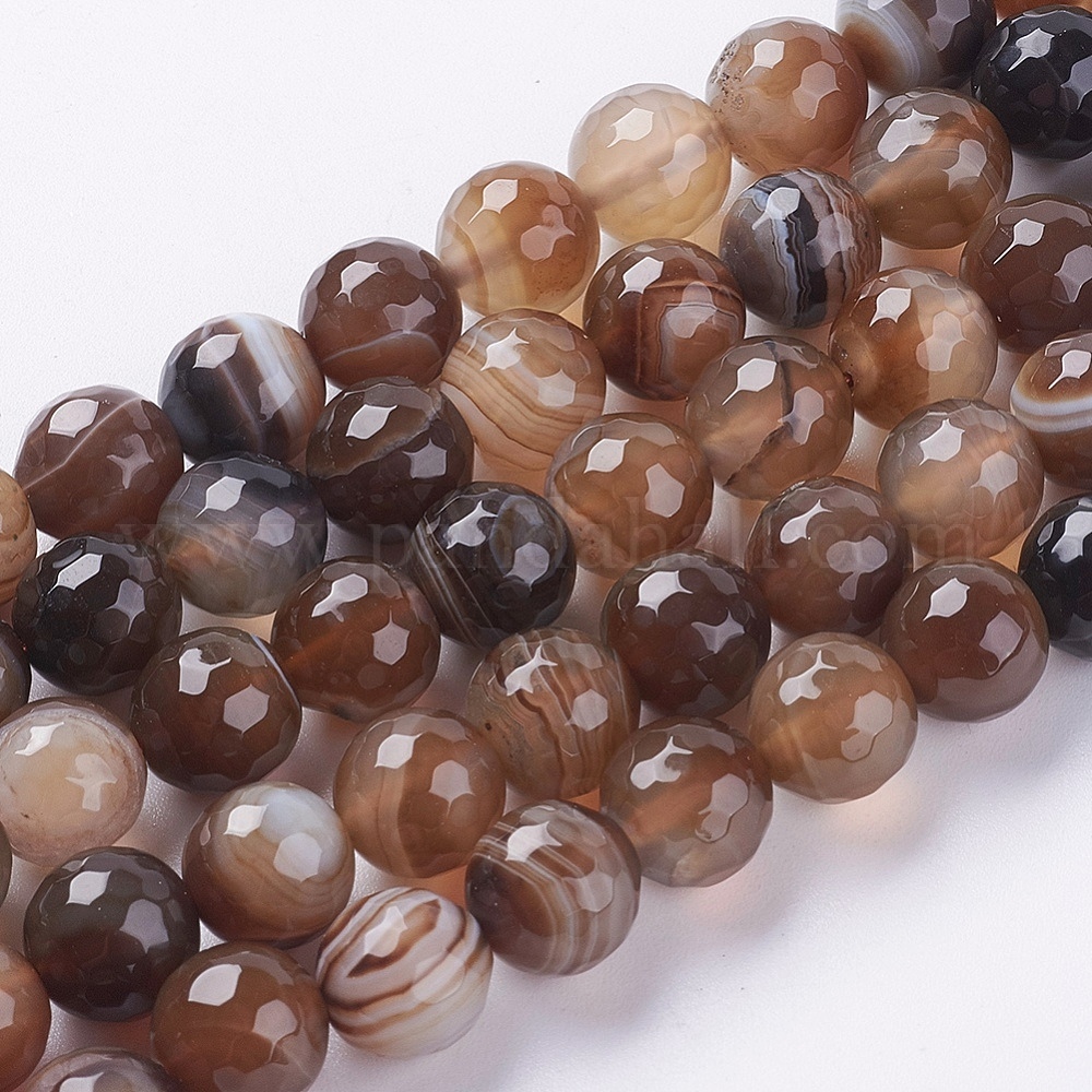 Wholesale Natural Striped Agate/Banded Agate Beads Strands - Pandahall.com
