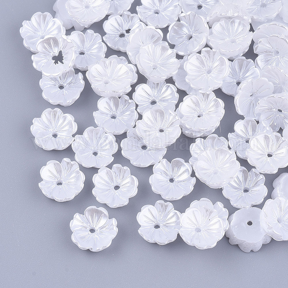 Wholesale Resin Imitation Pearl Bead Caps - Pandahall.com