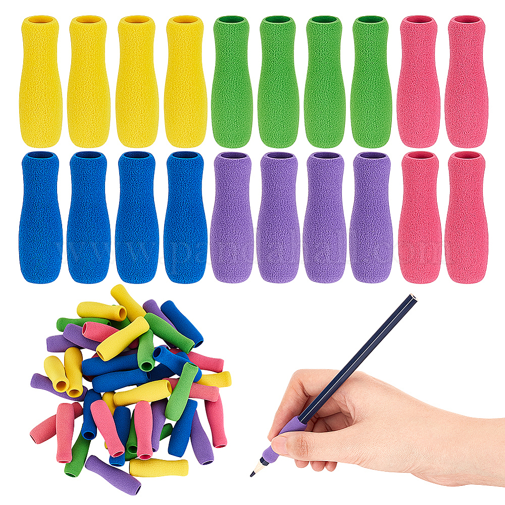 Wholesale 50Pcs 5 Colors Vase Shape EVA Foam Pencil Grips - Pandahall.com