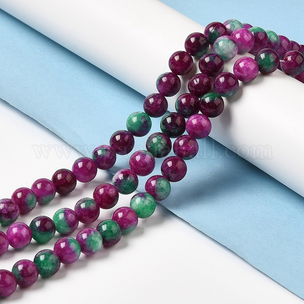 Wholesale Natural Dyed White Jade Beads Strands - Pandahall.com