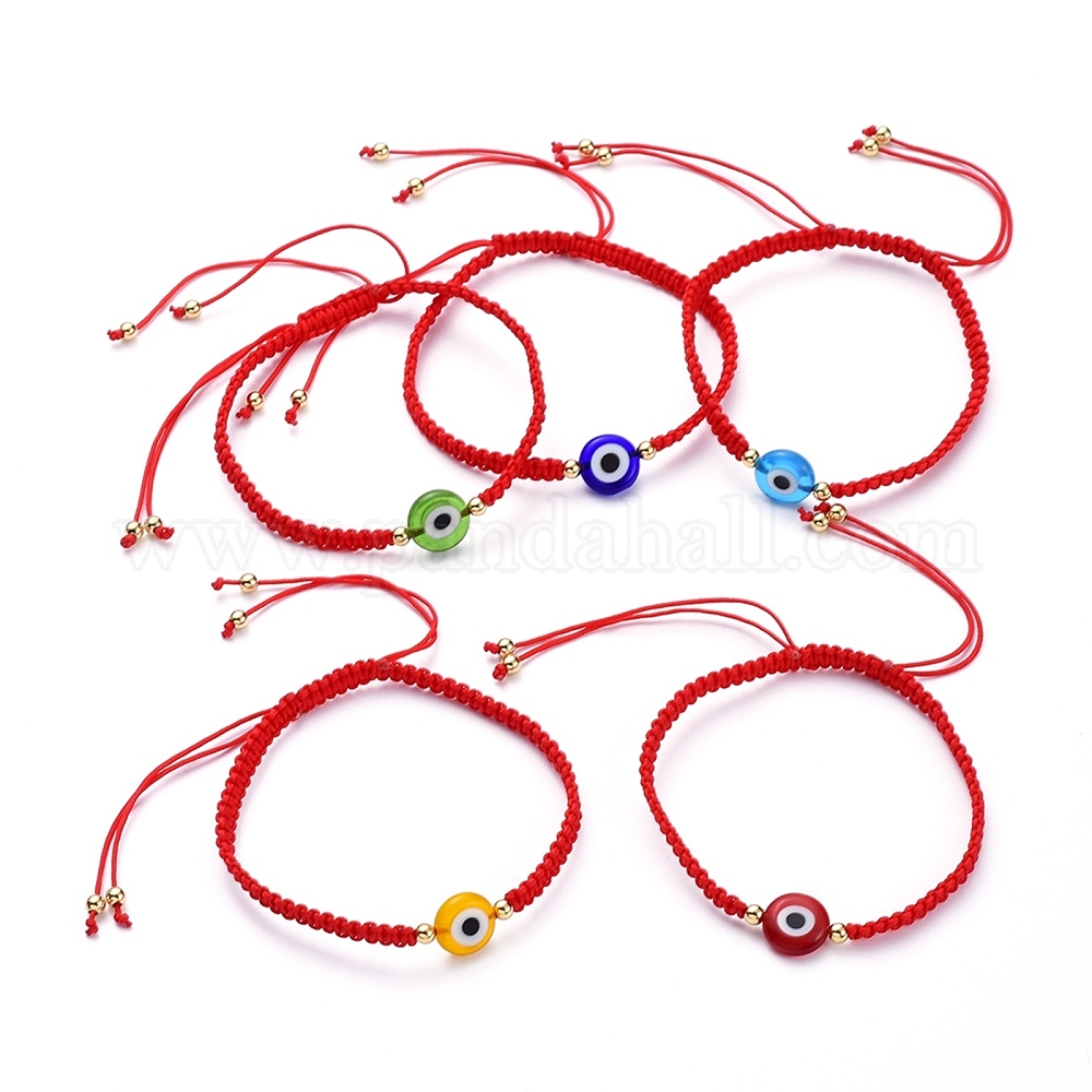 Wholesale Adjustable Nylon Thread Braided Bead Bracelets - Pandahall.com