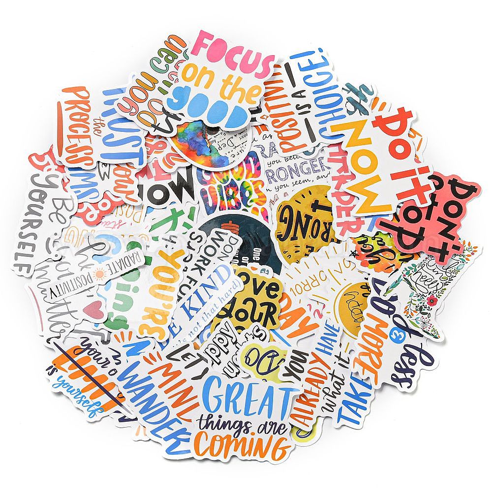 Wholesale 50 Sheets Paper Positive Letter Stickers - Pandahall.com