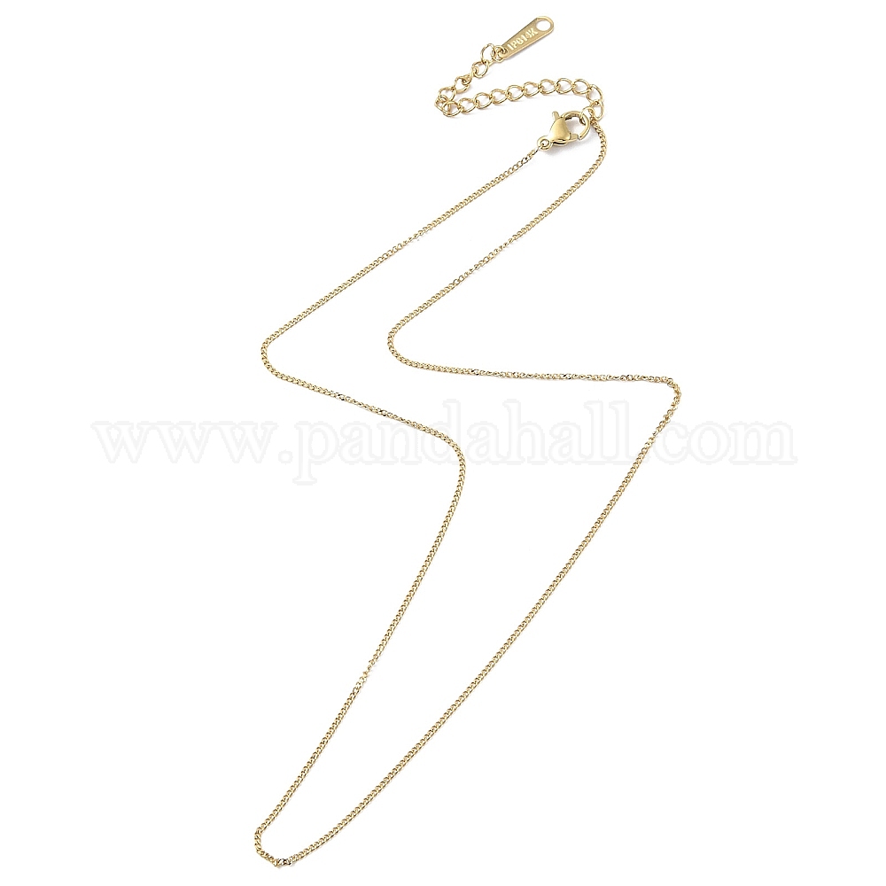Wholesale Ion Plating(IP) 304 Stainless Steel Curb Chain Necklace for ...