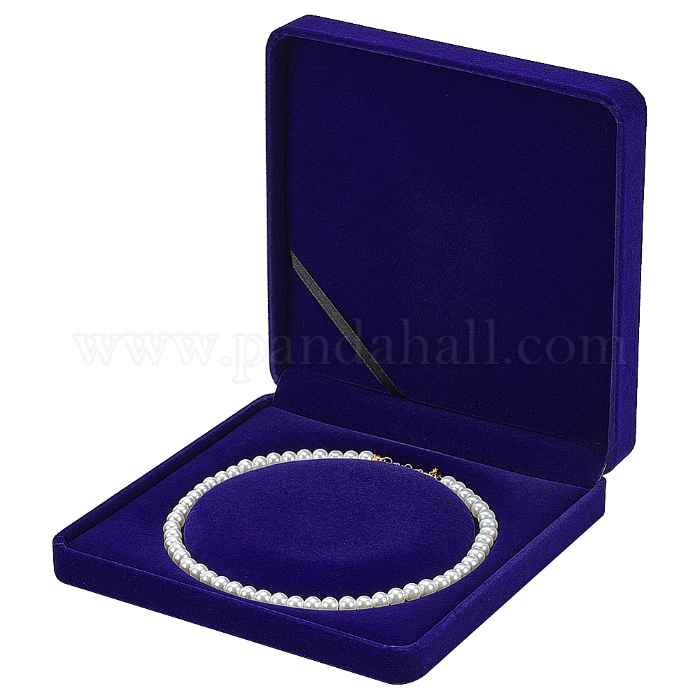 Wholesale Velvet Pearl Necklace Storage Gift Boxes - Pandahall.com