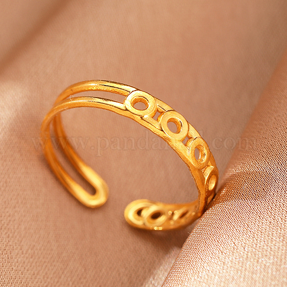 Wholesale 304 Stainless Steel Cuff Rings - Pandahall.com