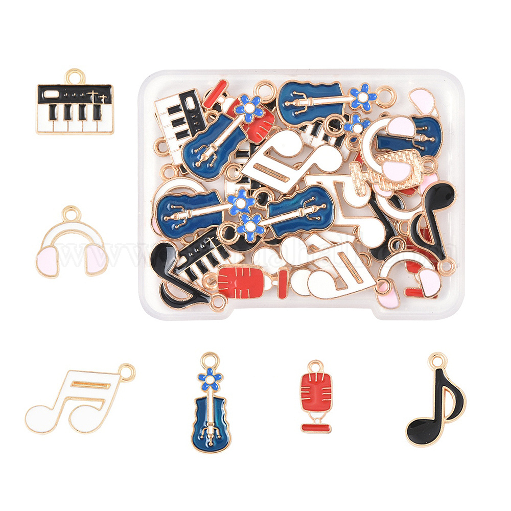 Wholesale 30Pcs 6 Styles Alloy Enamel Charms - Pandahall.com