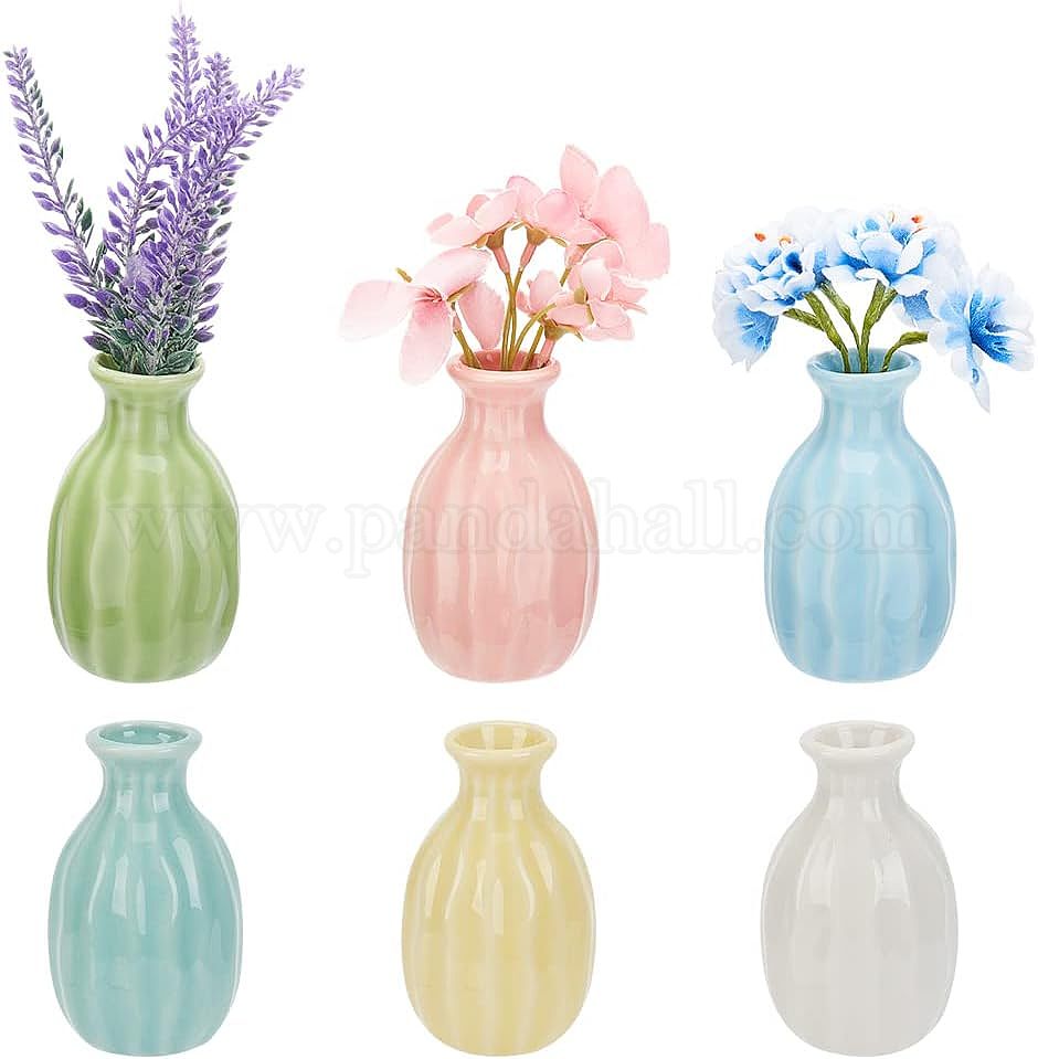 Wholesale 6Pcs 6 Colors Mini Ceramic Floral Vases for Home Decor ...