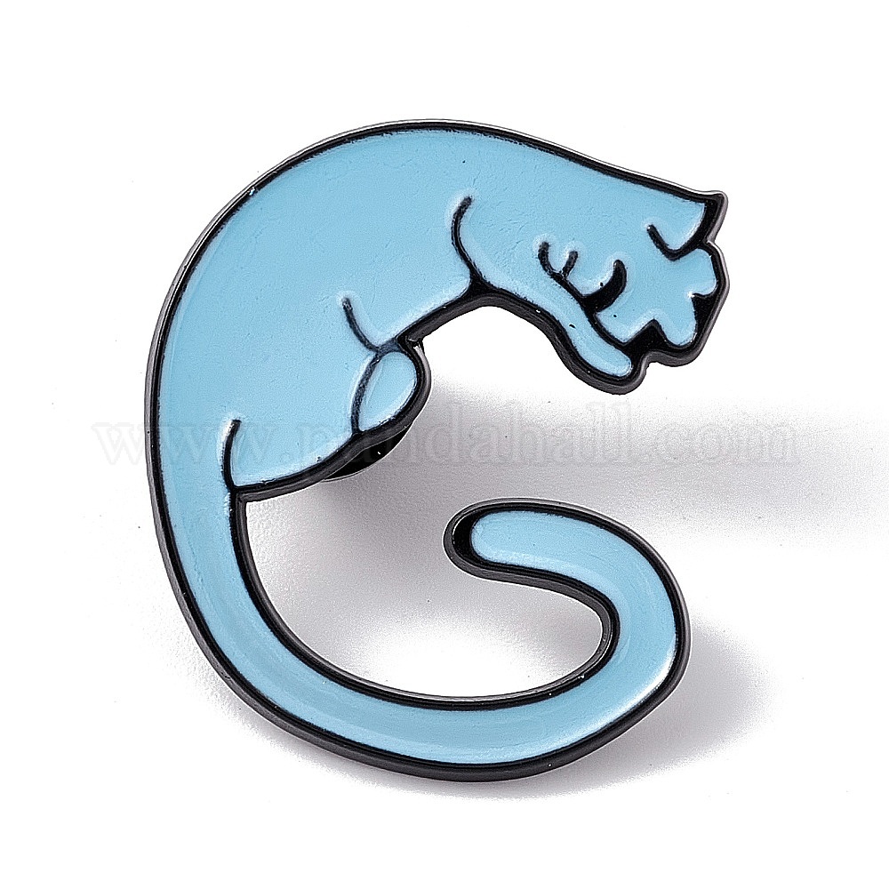 Wholesale Cat Initial Letter Enamel Pin - Pandahall.com