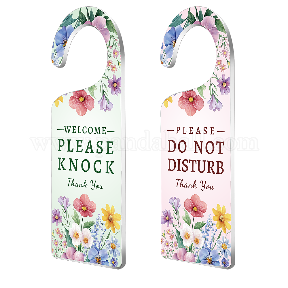 Wholesale CHGCRAFT Do Not Disturb Sign Door Hanger Sign 2 Pack Flower ...