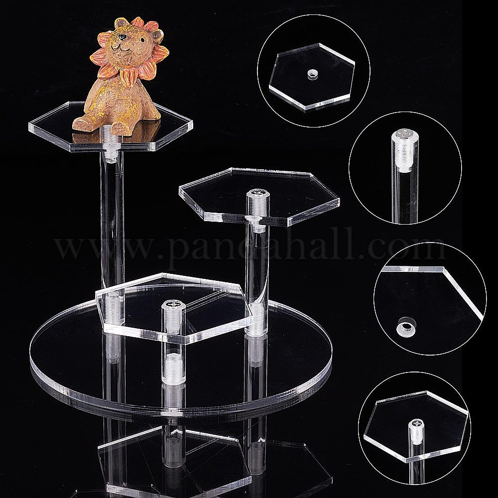 Wholesale 3-Tier Transparent Acrylic Model Toy Assembled Holders ...