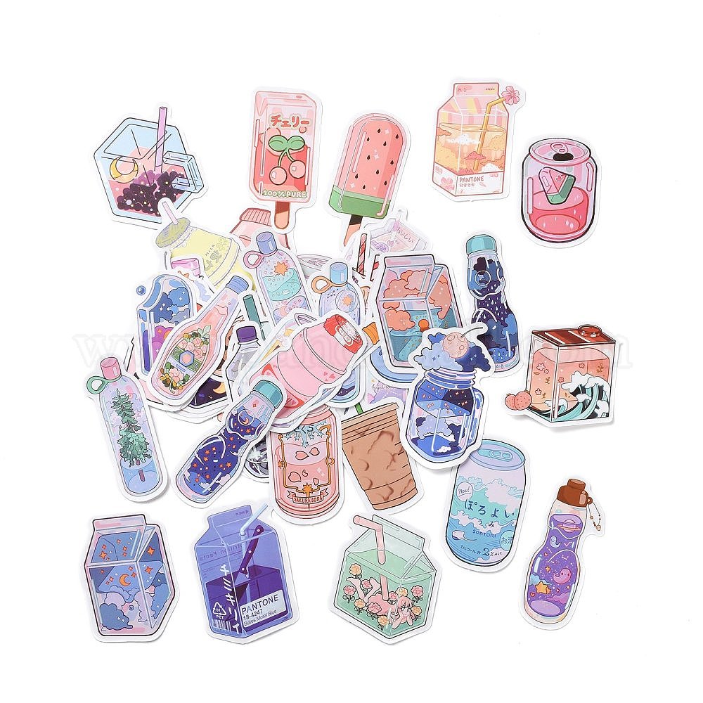 Wholesale 50Pcs Cartoon Drinking Bottle Paper Sticker Label Set ...