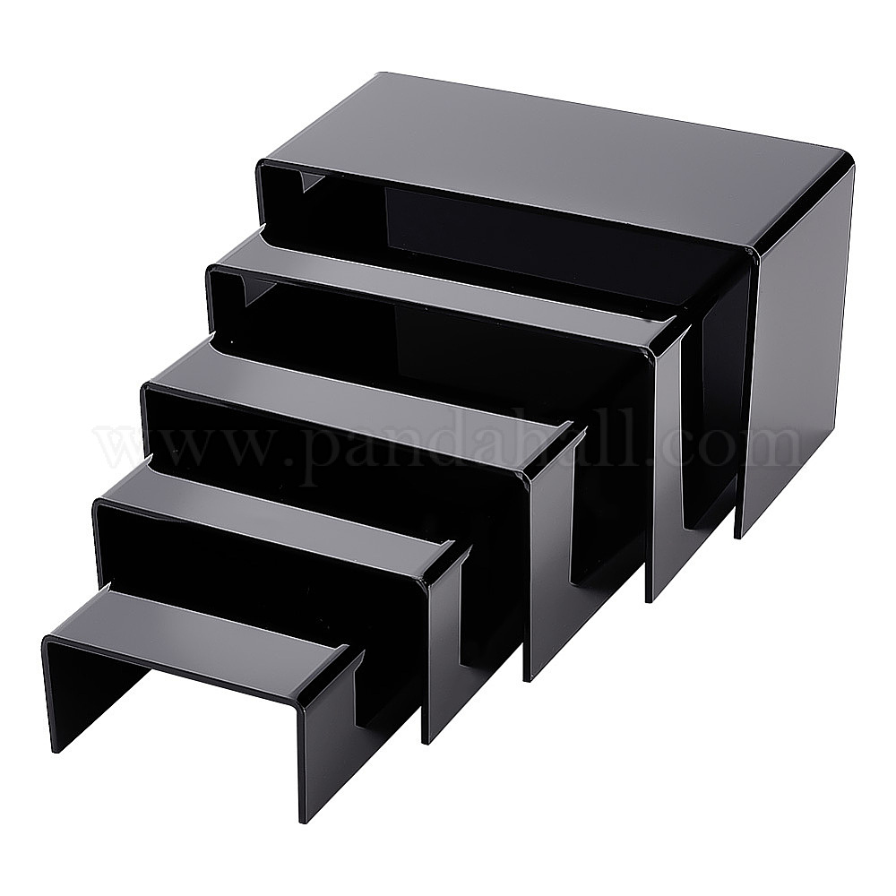 Wholesale 5Pcs 5 Sizes Opaque Acrylic Display Risers - Pandahall.com