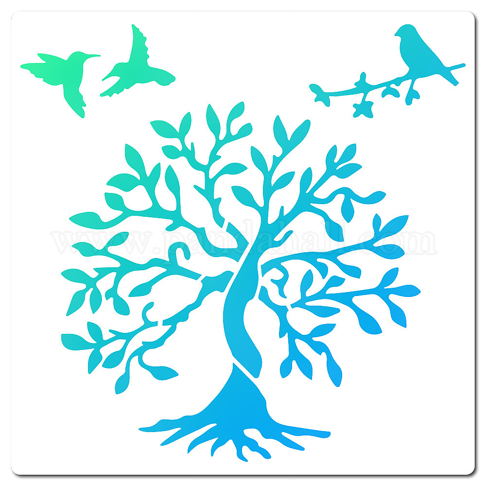 Wholesale GORGECRAFT 12 x 12 Inch Large Tree of Life Stencil Template ...