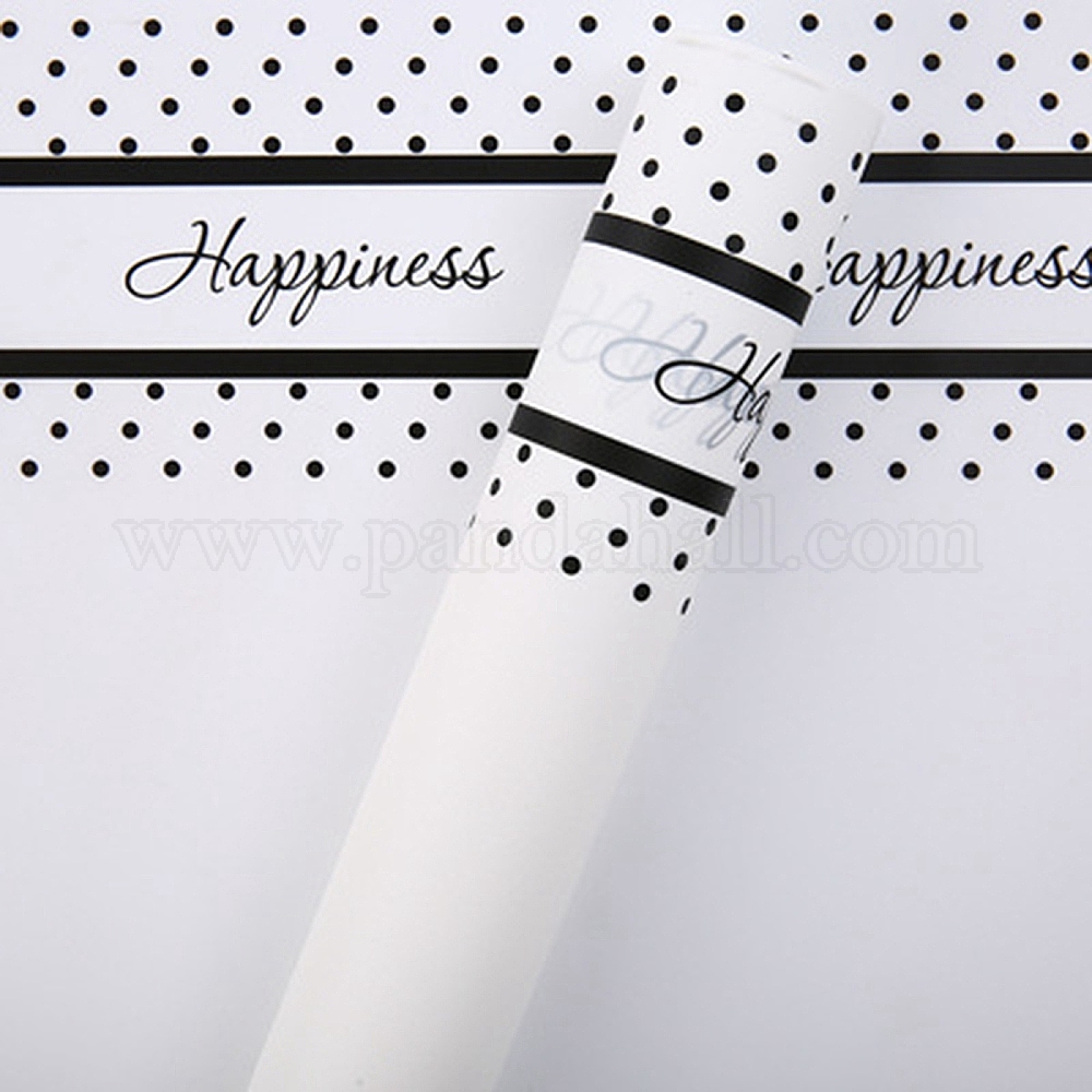 Wholesale 20 Sheets Word Happiness Waterproof Plastic Gift Wrapping ...