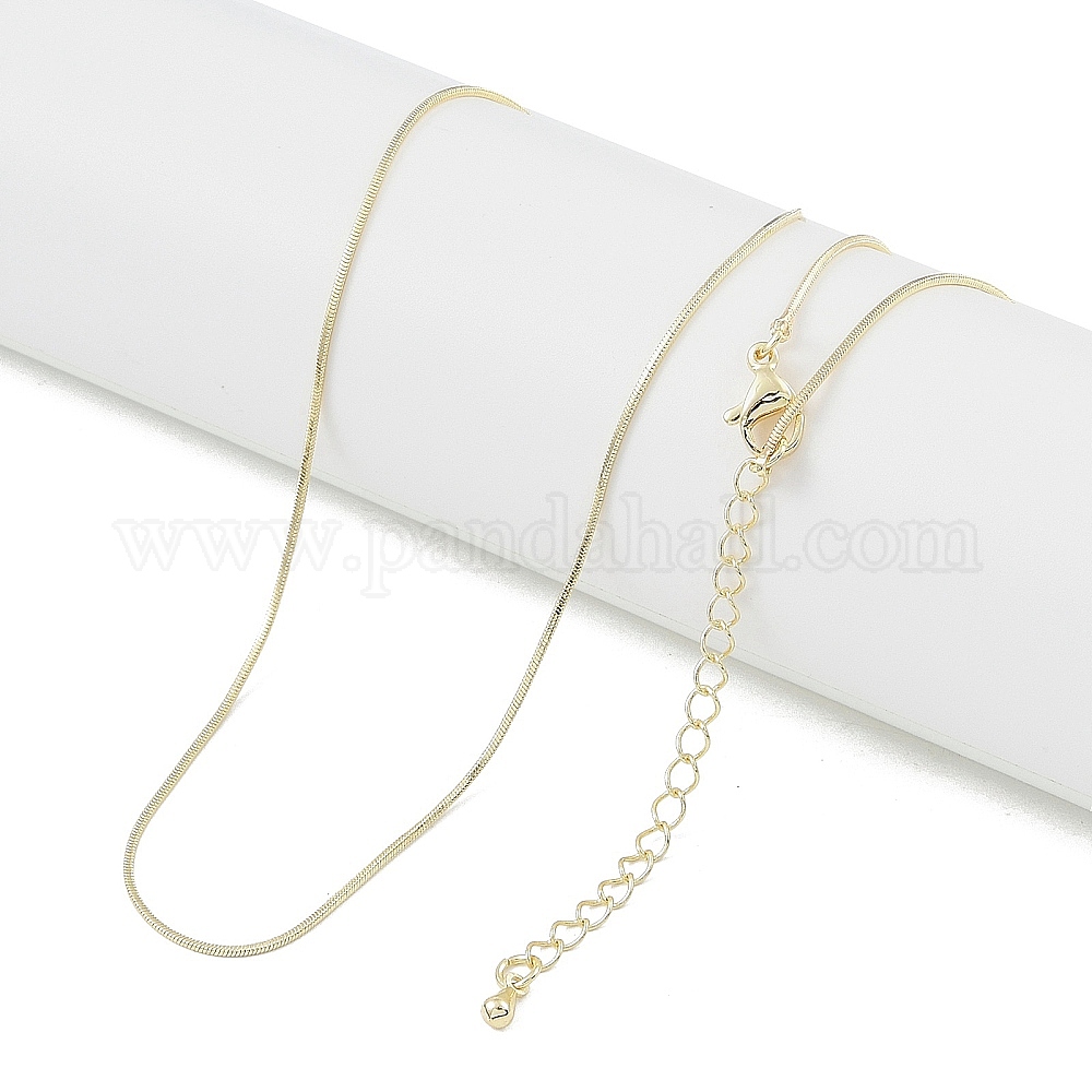 Wholesale Brass Square Snake Chain Necklaces - Pandahall.com