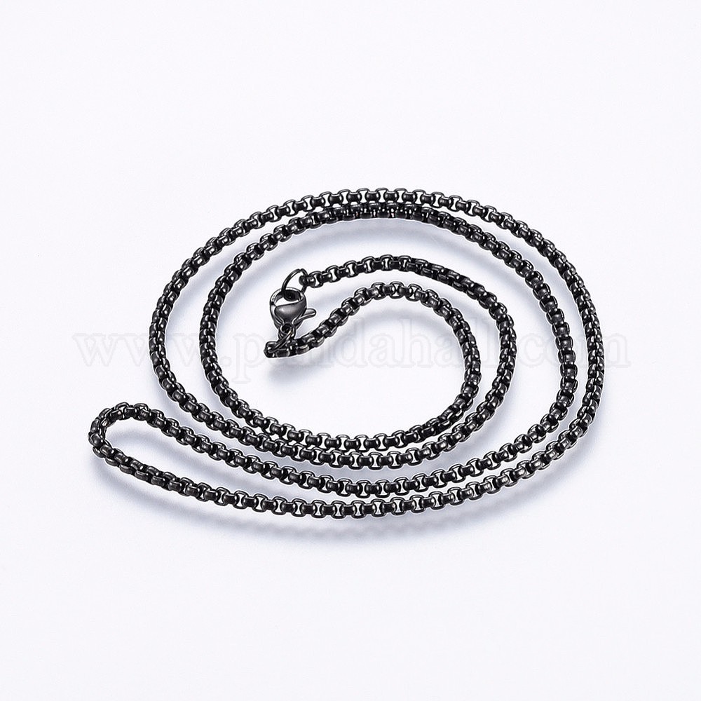 Wholesale 304 Stainless Steel Box Chain Necklaces - Pandahall.com
