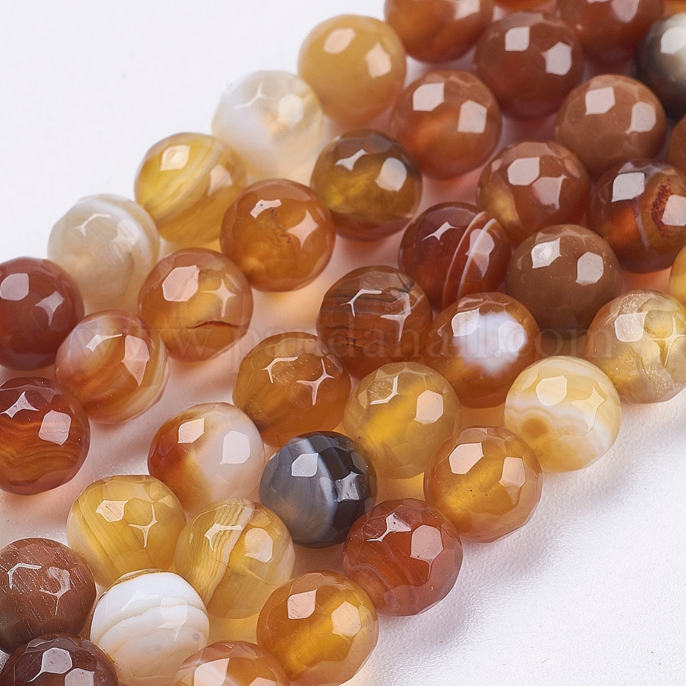 Wholesale Natural Striped Agate/Banded Agate Beads Strands - Pandahall.com