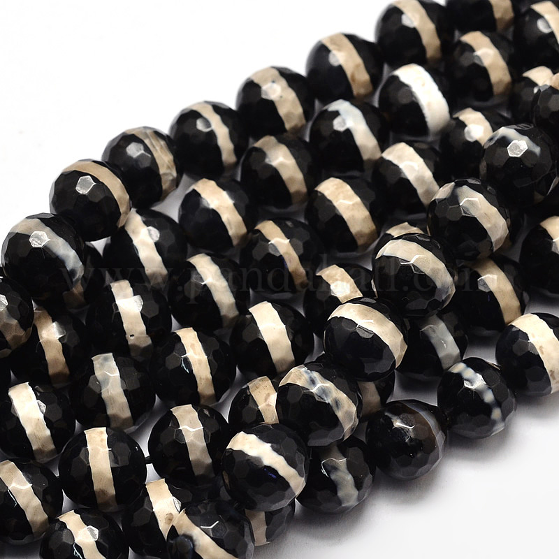 Wholesale Tibetan Style Striped Pattern dZi Beads Strands - Pandahall.com
