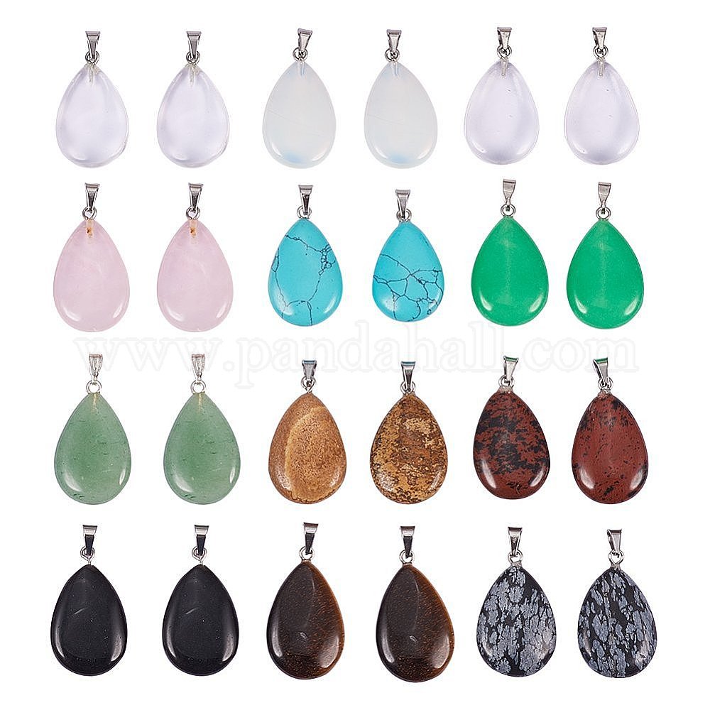 Wholesale Drop Gemstone Pendants - Pandahall.com