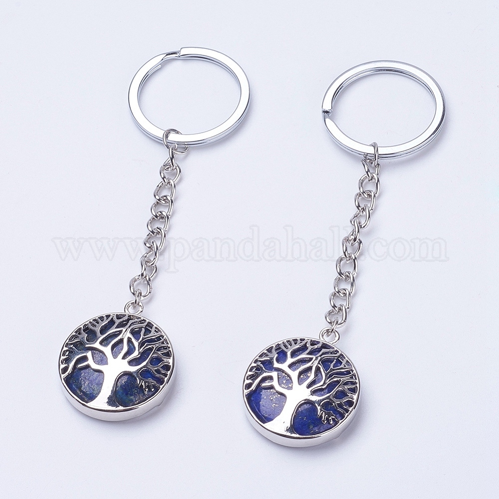 Wholesale Natural Lapis Lazuli Keychain - Pandahall.com