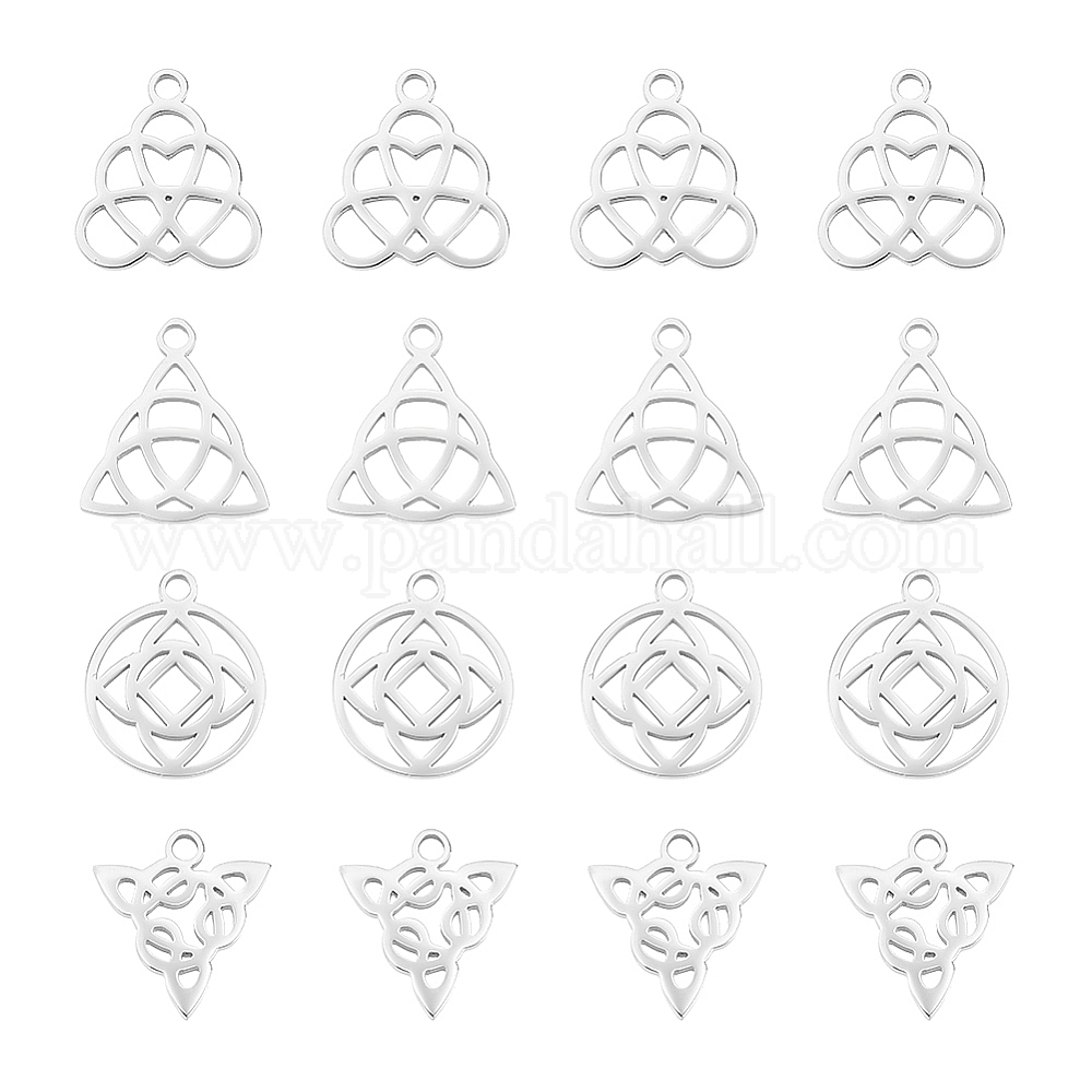 Wholesale 16Pcs 4 Styles 316 Surgical Stainless Steel Charms ...