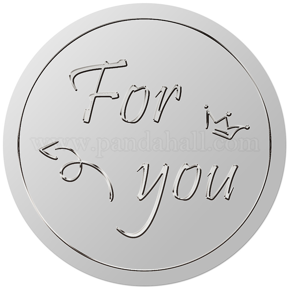 Wholesale Round Silver Foil Embossed Picture Stickers - Pandahall.com