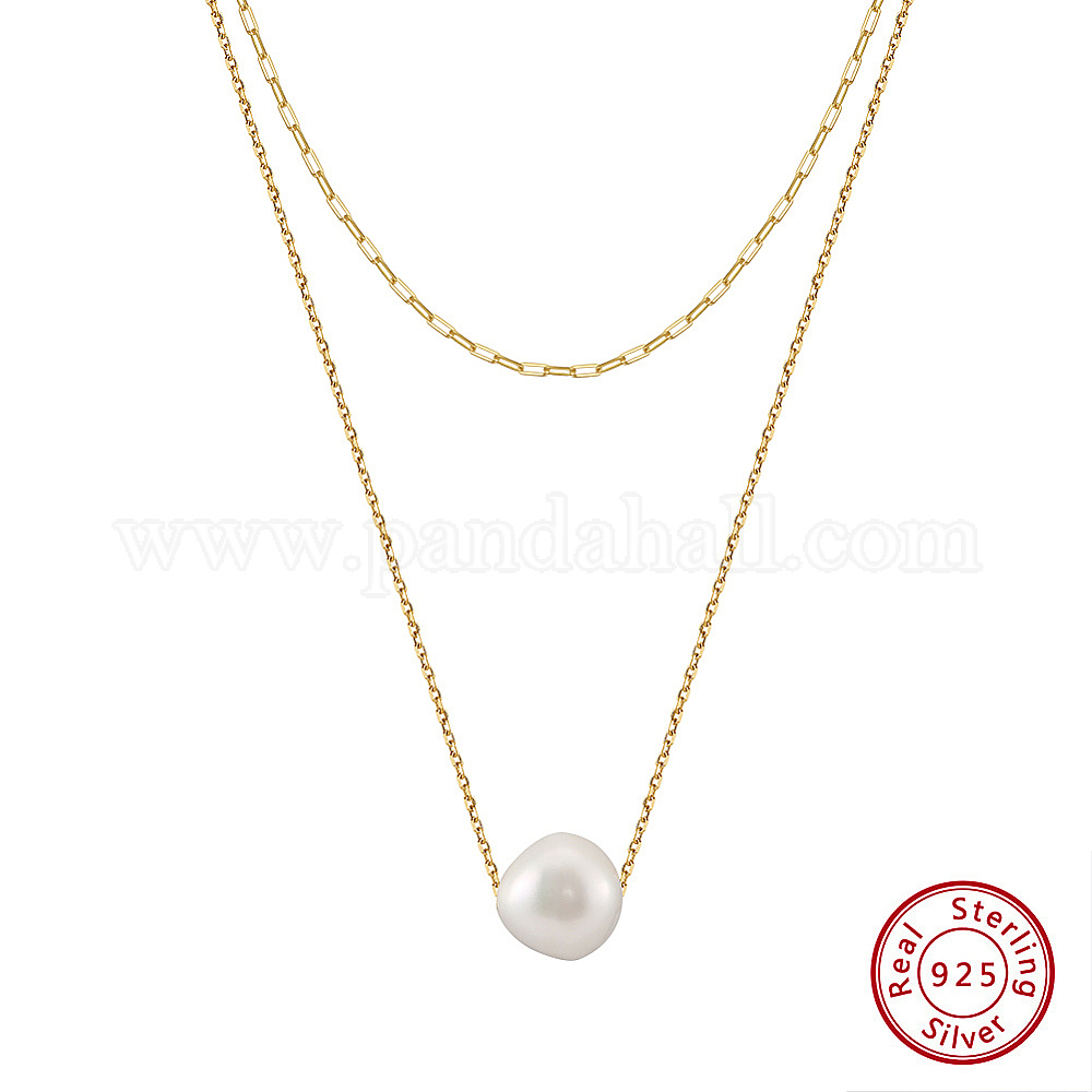 Wholesale Round Natural Freshwater Pearl Pendant Necklaces - Pandahall.com