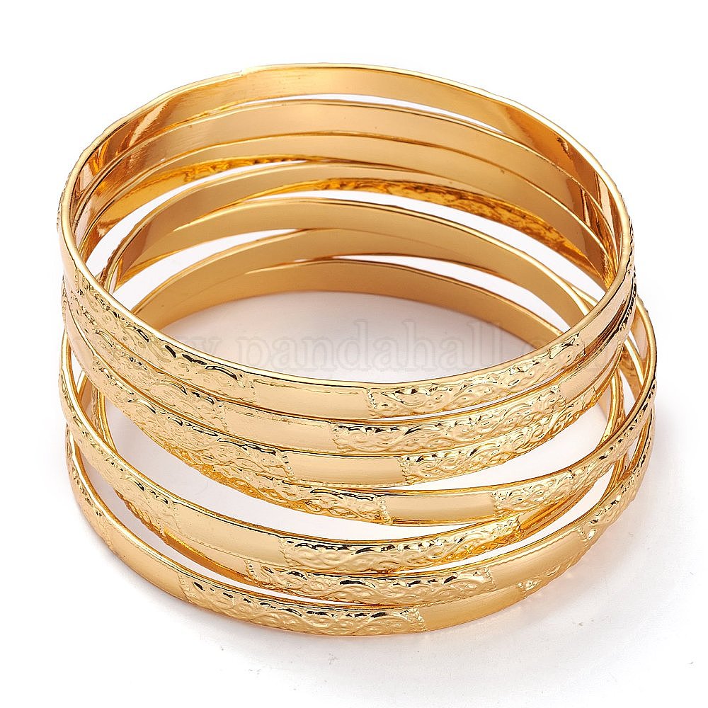 Wholesale 7Pcs Women's Simple Fashion Textured PVD Vacuum Plating 201 ...