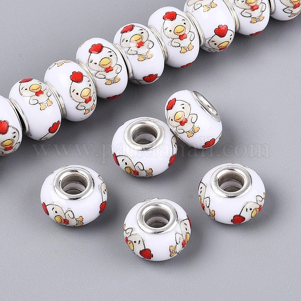 Wholesale Opaque Resin European Beads - Pandahall.com