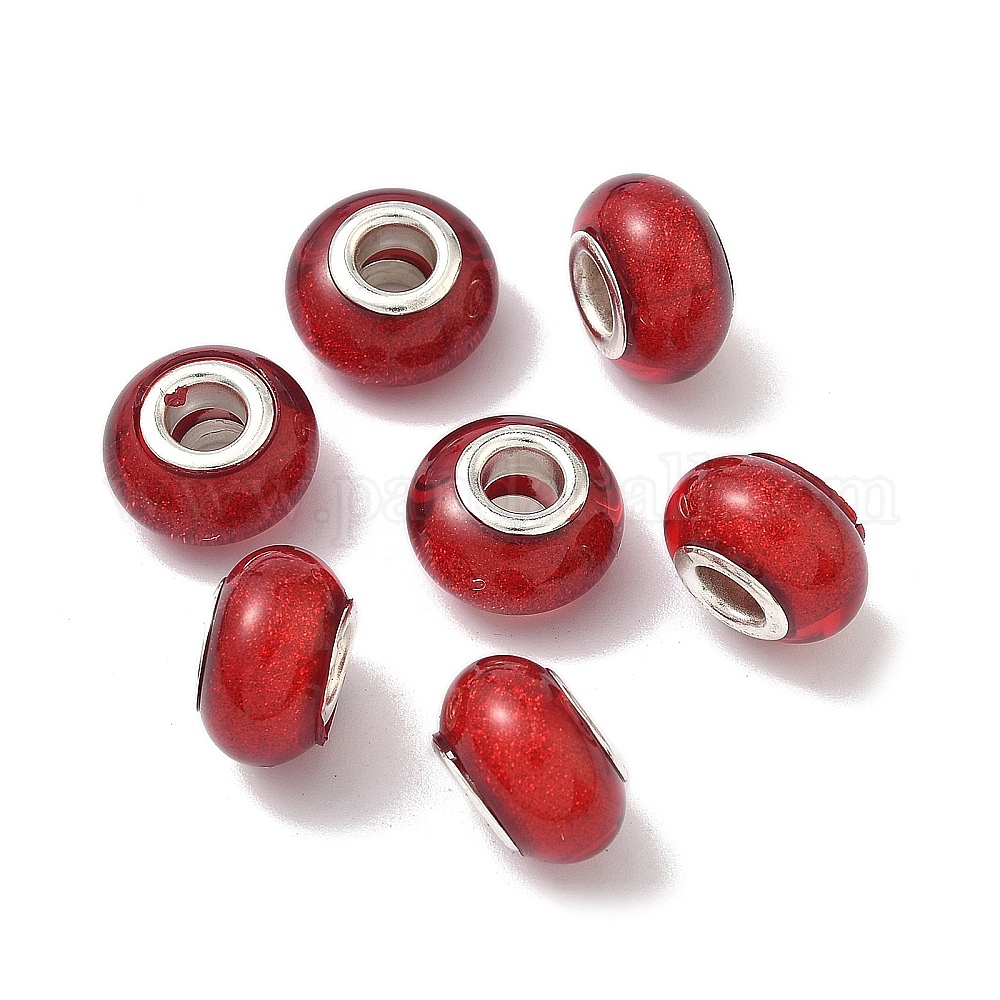 Wholesale Large Hole Resin European Beads - Pandahall.com