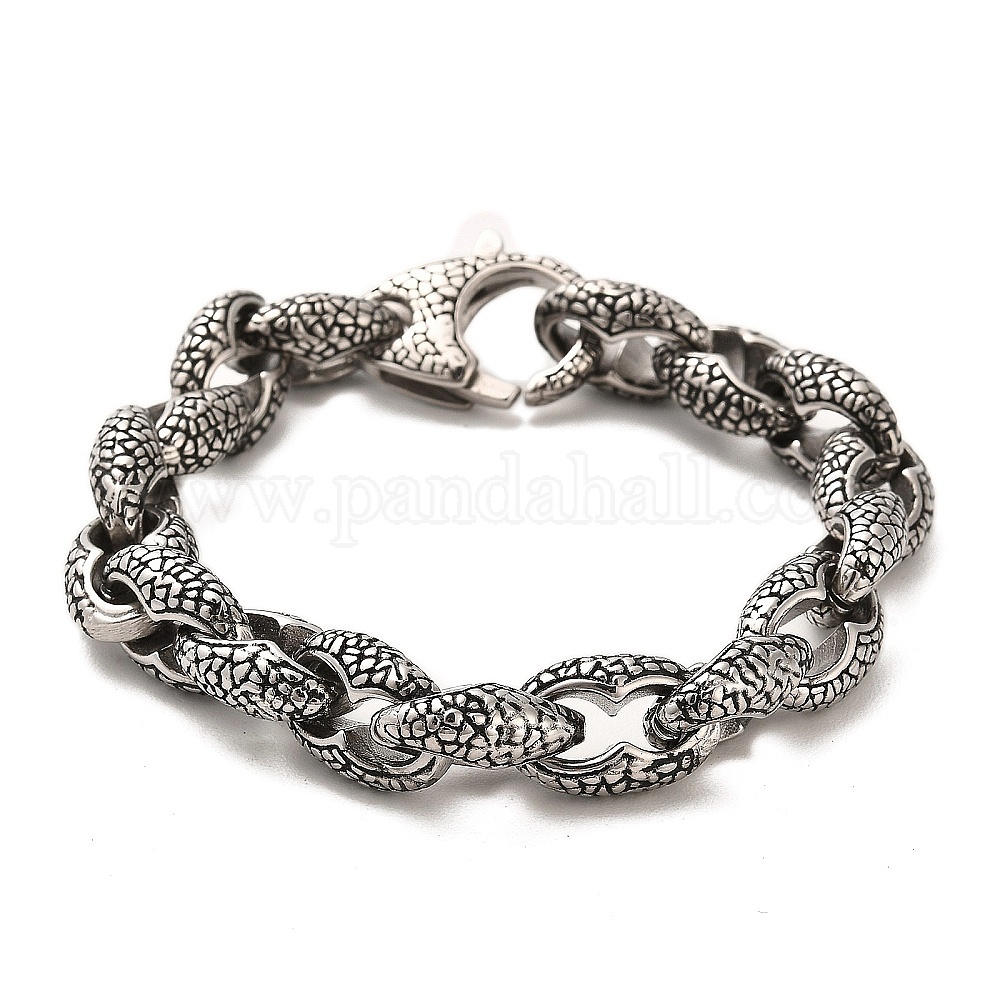 Wholesale 304 Stainless Steel Snake Link Chain Bracelets - Pandahall.com
