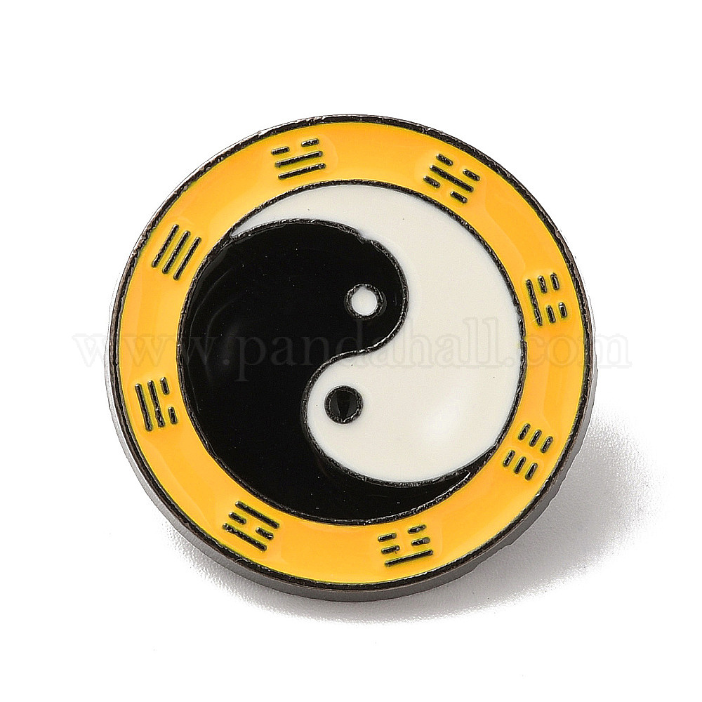 Wholesale Eight-Diagram Tactics with Yin Yang Enamel Pin - Pandahall.com