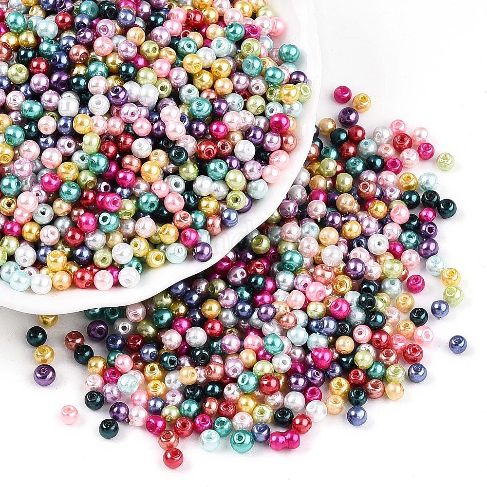 Wholesale Baking Painted Pearlized Glass Pearl Beads - Pandahall.com