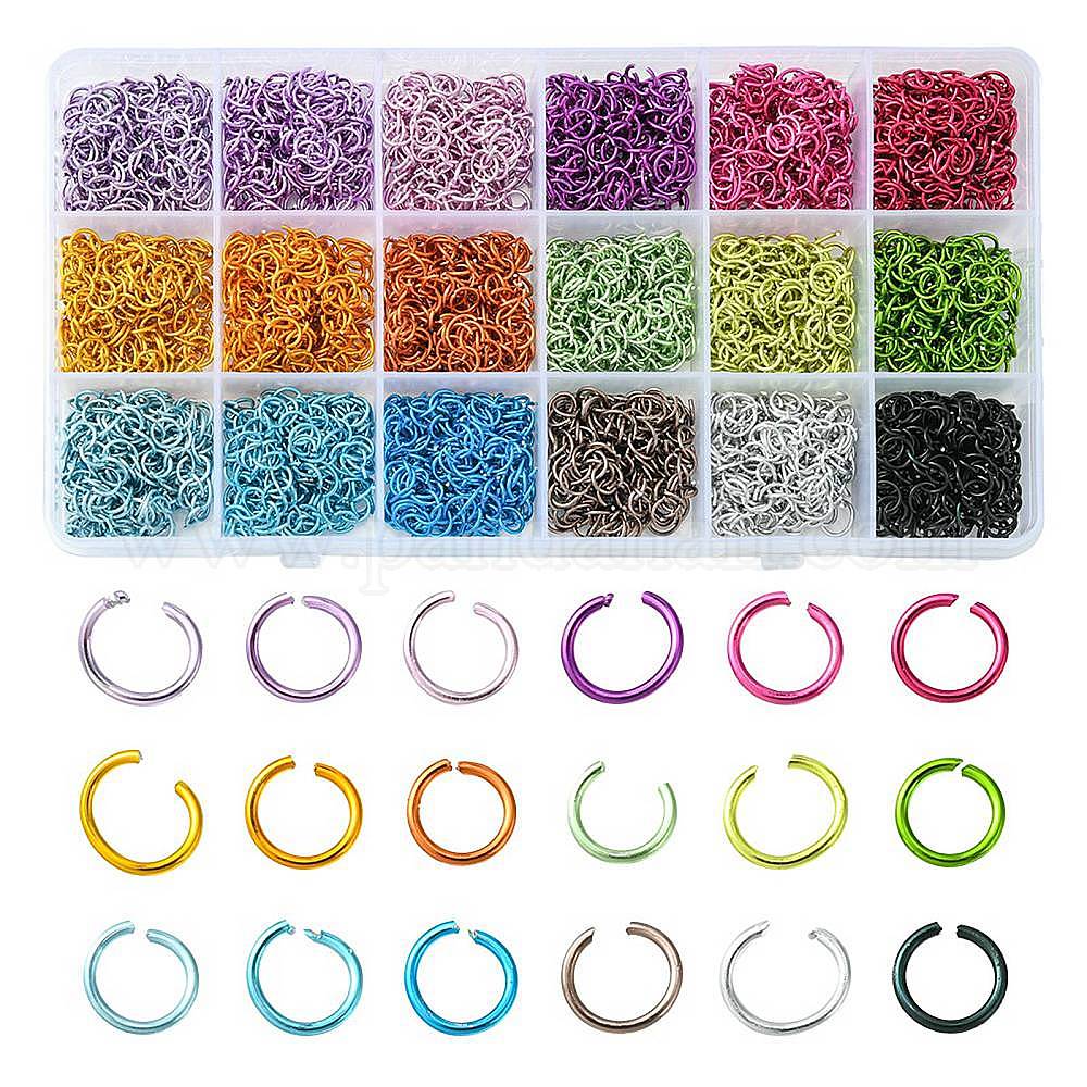 Wholesale 36G 18 Colors Aluminum Wire Open Jump Rings - Pandahall.com