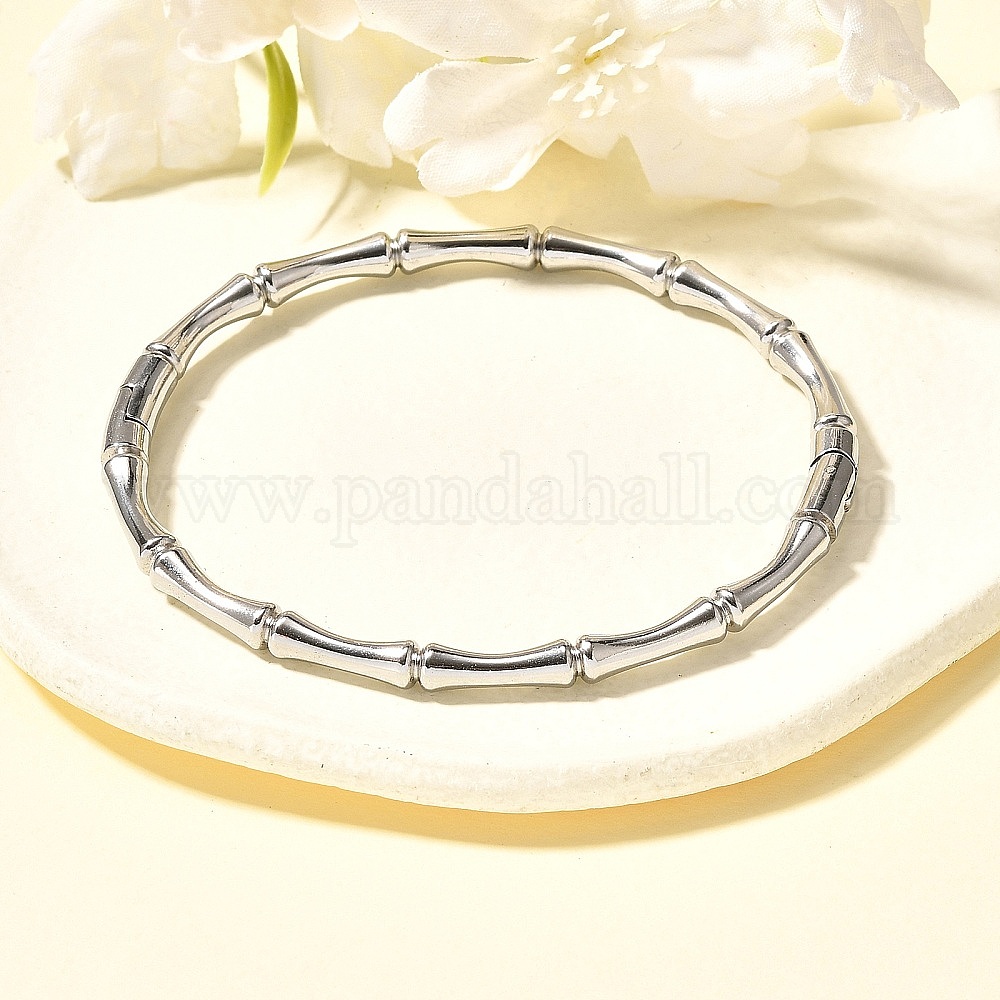 Wholesale 304 Stainless Steel Bamboo Joint Hinged Bangle - Pandahall.com