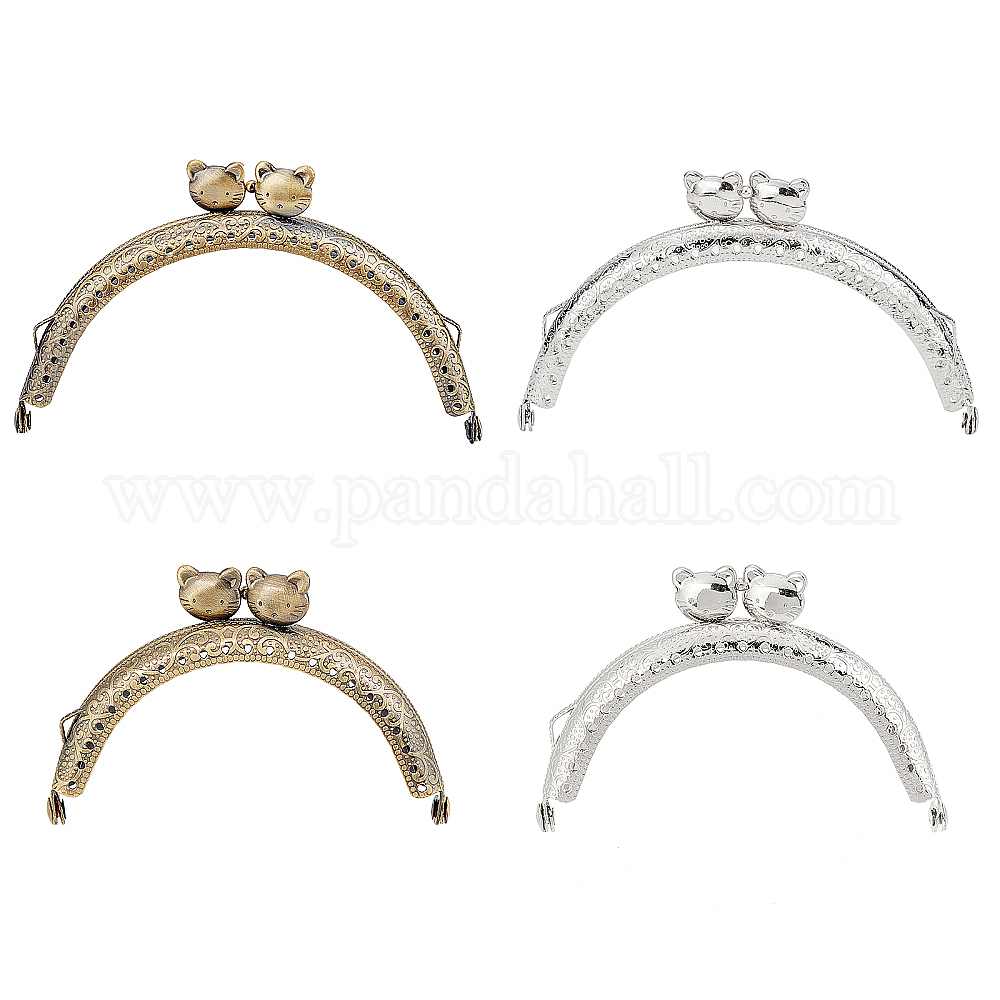 Wholesale 4Pcs 4 Style Iron Purse Frames Handles - Pandahall.com