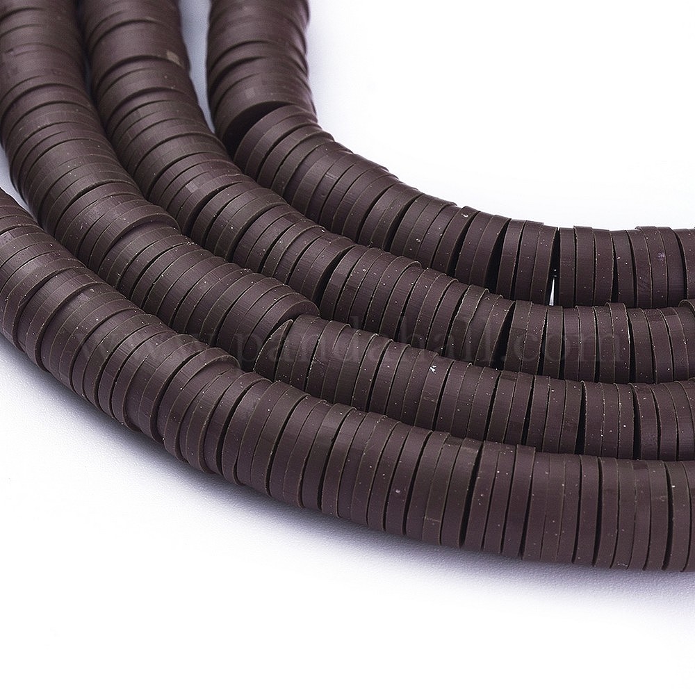 Wholesale Flat Round Handmade Polymer Clay Bead Spacers - Pandahall.com