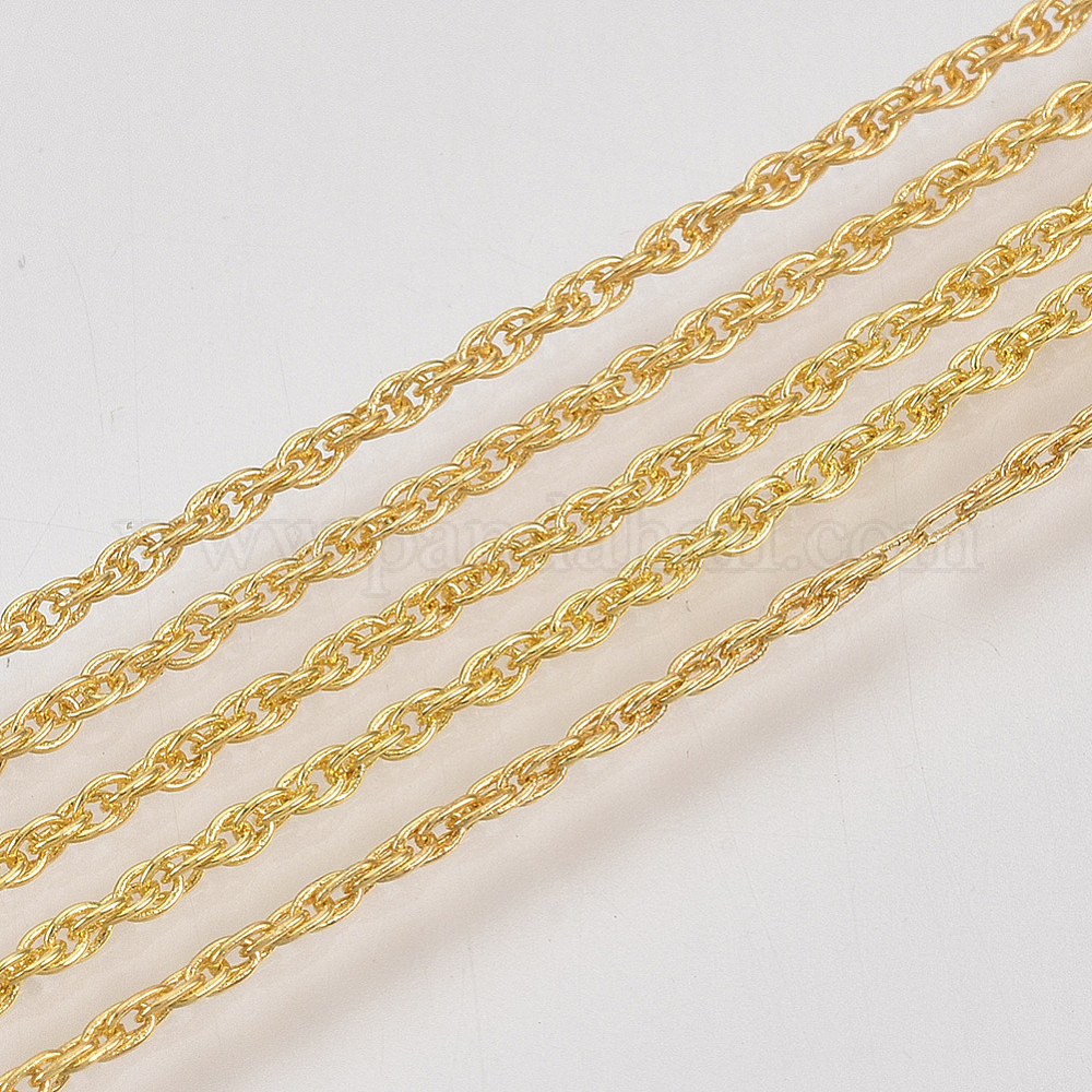 Wholesale Soldered Brass Covered Iron Rope Chains - Pandahall.com