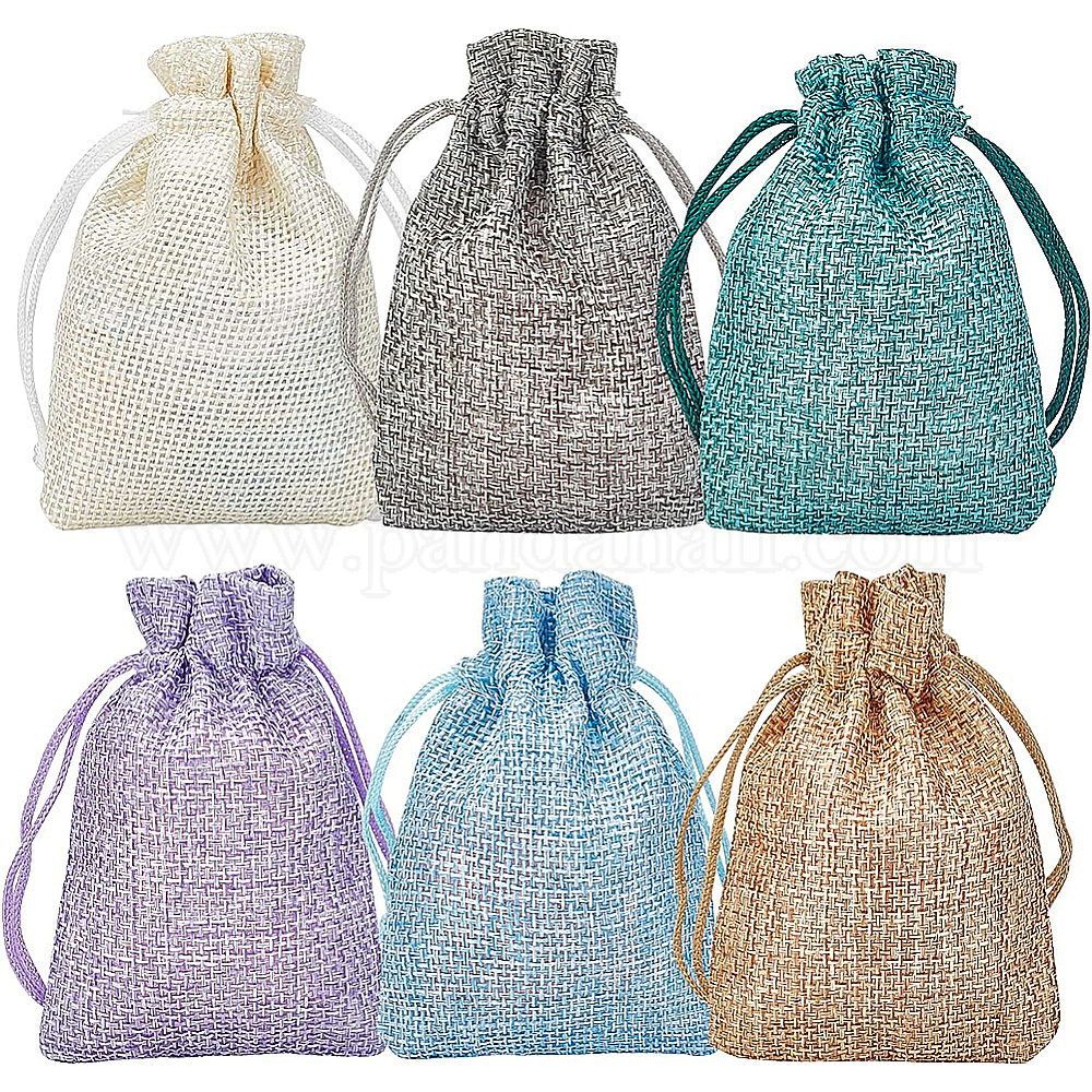Wholesale Burlap Packing Pouches Drawstring Bags - Pandahall.com
