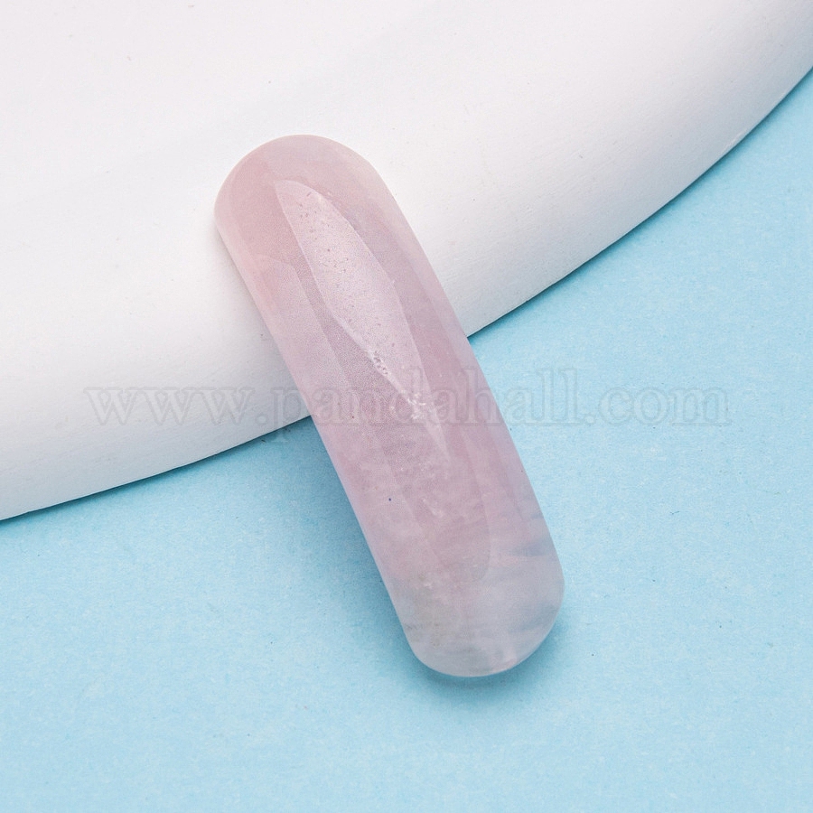 Wholesale Natural Rose Quartz Curved Rectangle Links - Pandahall.com