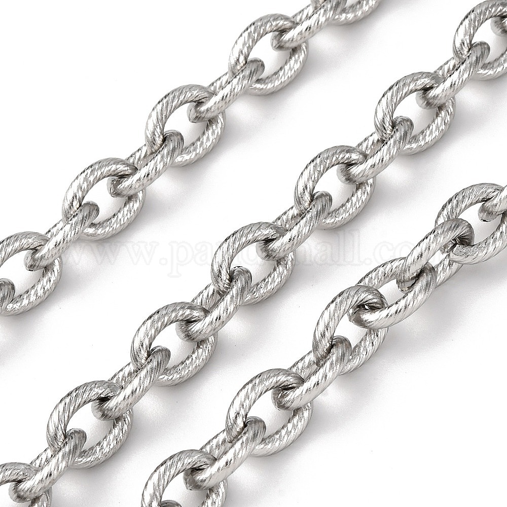 Wholesale 304 Stainless Steel Textured Cable Chains - Pandahall.com