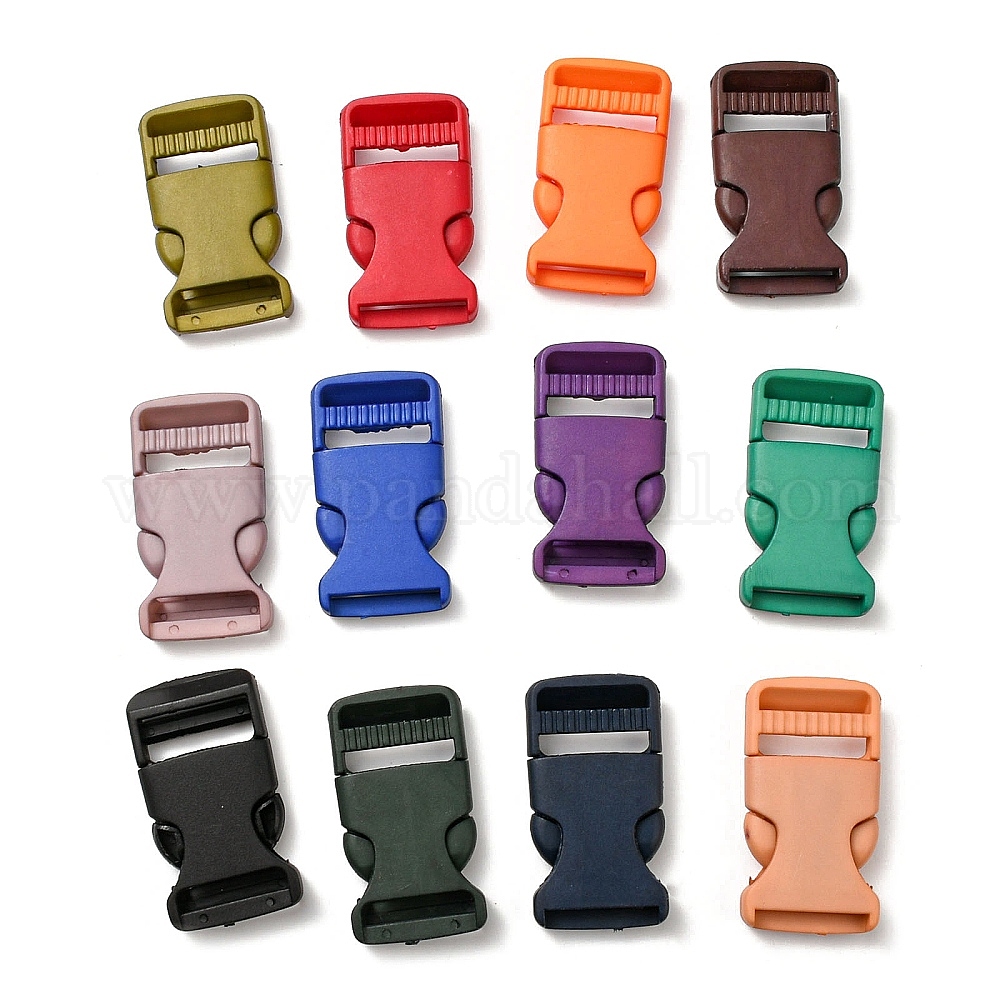 Wholesale 48Pcs 12 Colors Nylon Side Release Buckles - Pandahall.com