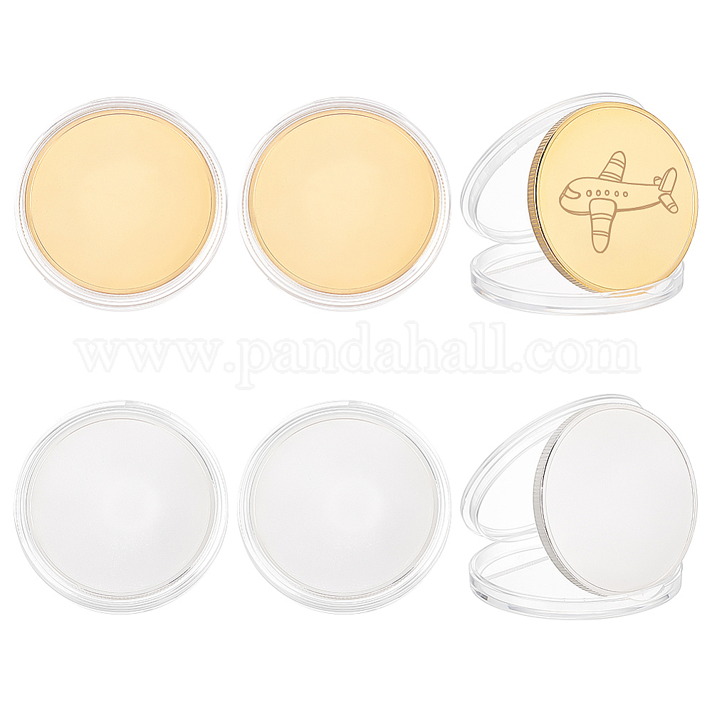Wholesale 6Pcs 2 Colors Blank Iron Discs - Pandahall.com