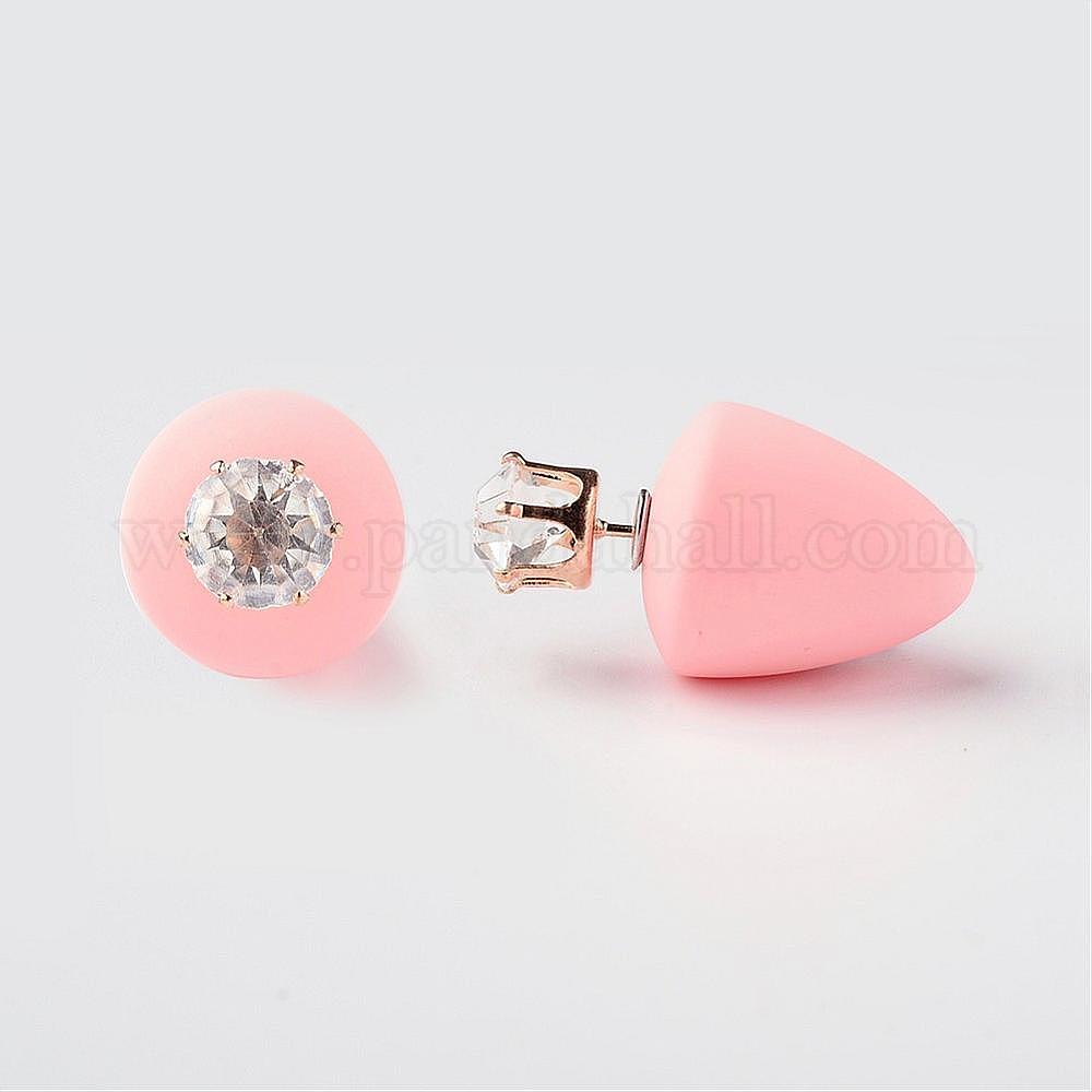 Wholesale Cone Rubber Stud Earrings - Pandahall.com