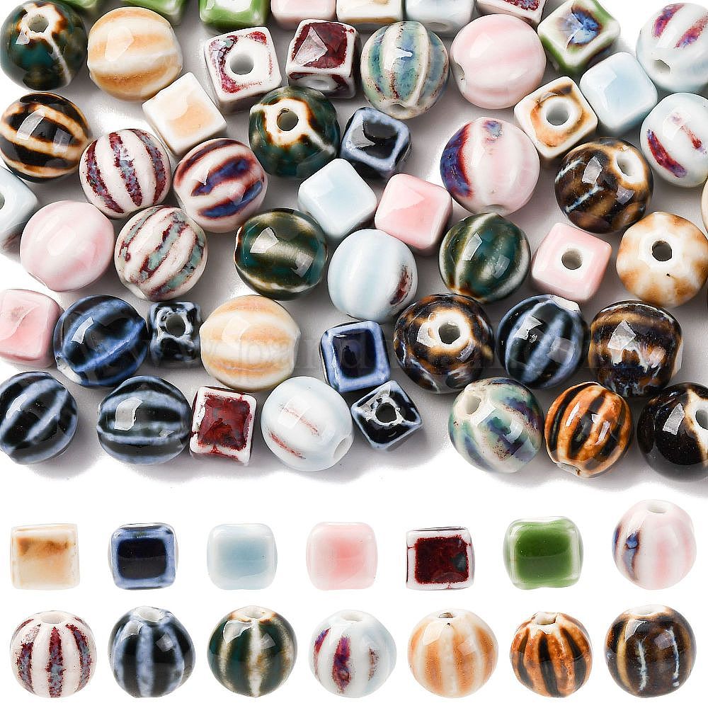 Wholesale 56Pcs 14 Styles Handmade Porcelain Beads - Pandahall.com