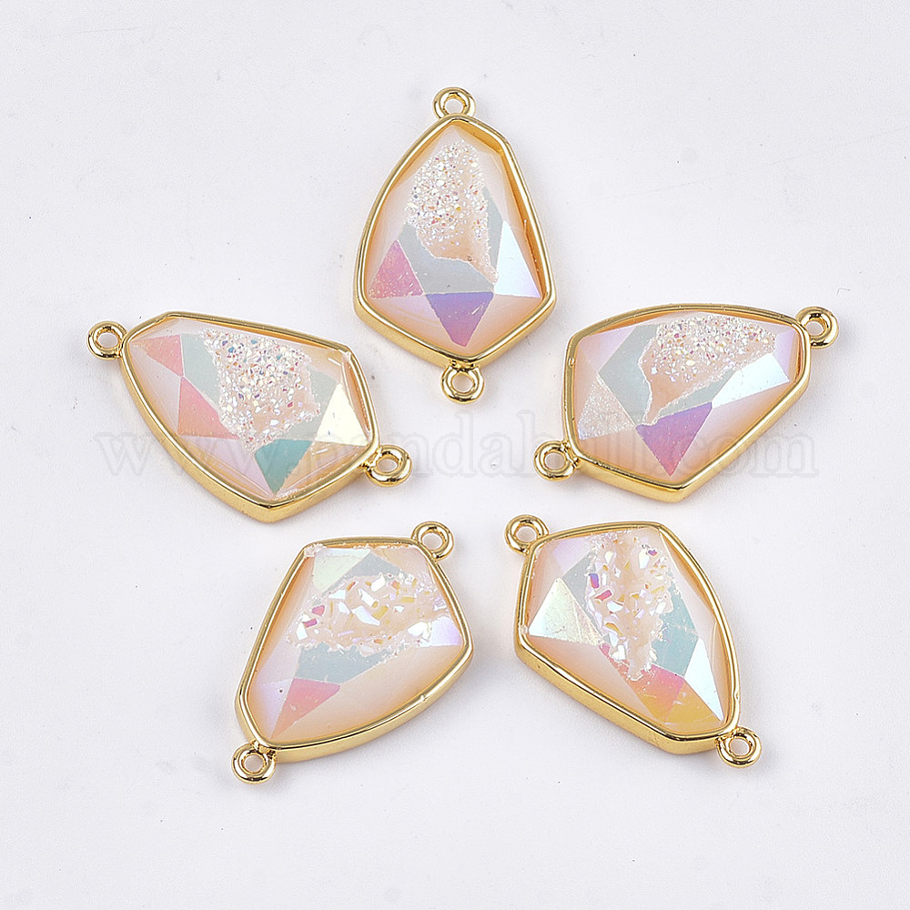 Wholesale Electroplate Synthetic Druzy Agate Links connectors - Pandahall.com
