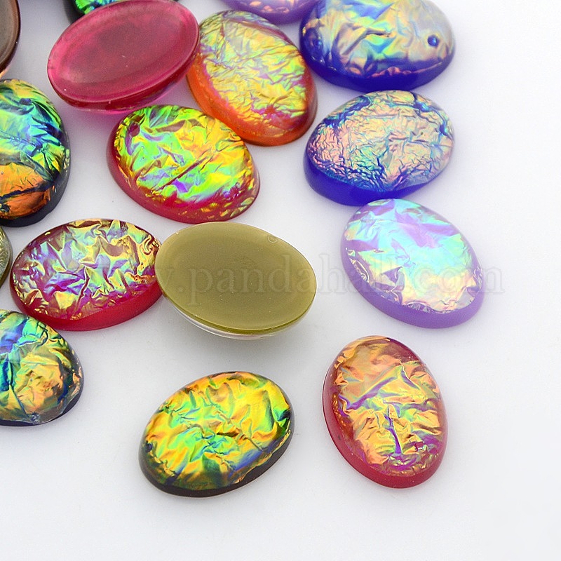 Wholesale Oval Resin Imitated Opal Cabochons - Pandahall.com