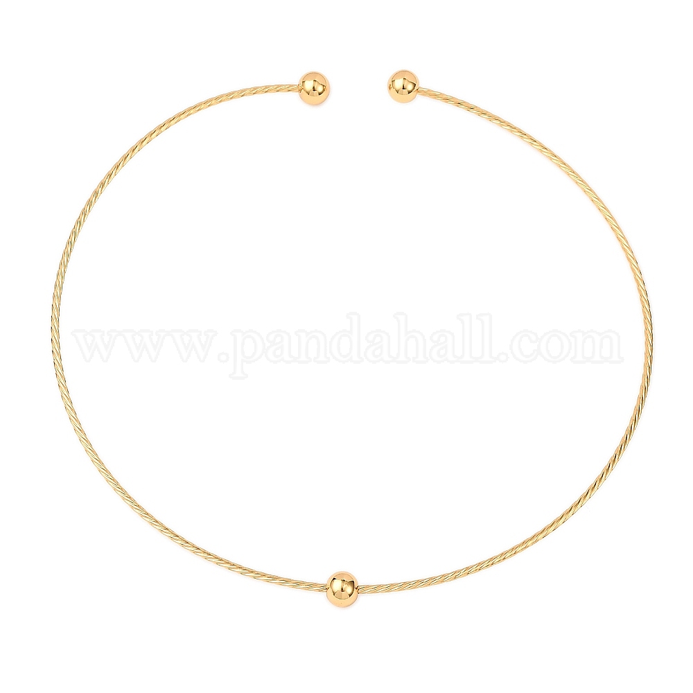 Wholesale 201 Stainless Steel Wire Cuff Choker Necklace - Pandahall.com