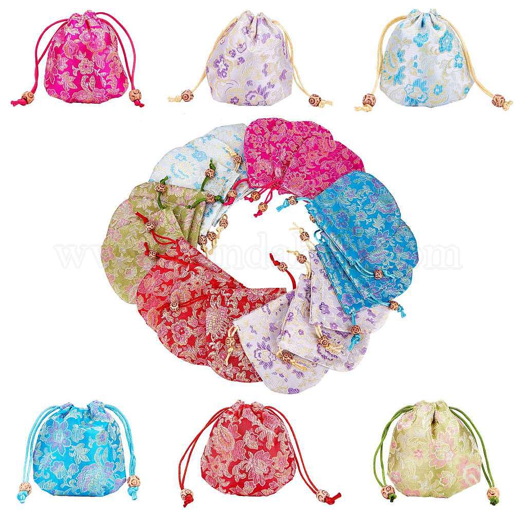 Wholesale Chinese Brocade Sachet Coin Pouches - Pandahall.com