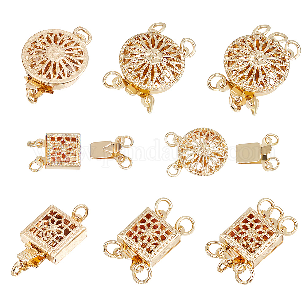 Wholesale 6Pcs 6 Styles Brass Box Clasps - Pandahall.com